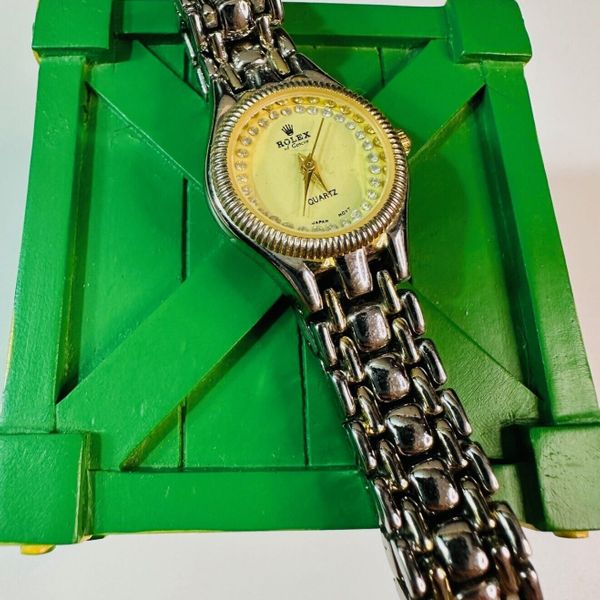 Rolex of Geneva Classic Quartz Japan Movt Ladies WristWatch Diamond ...