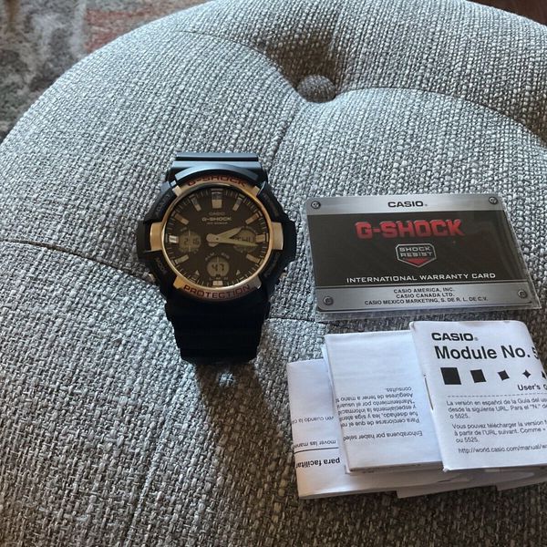 Casio G-Shock Men's Solar Black Resin 50mm Watch GAS100-1A NEW ...