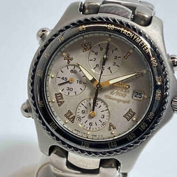 SEIKO 7T52-6A60 Chronograph Titanium Base Metal Bezel Back Quartz Used Watch | WatchCharts ...