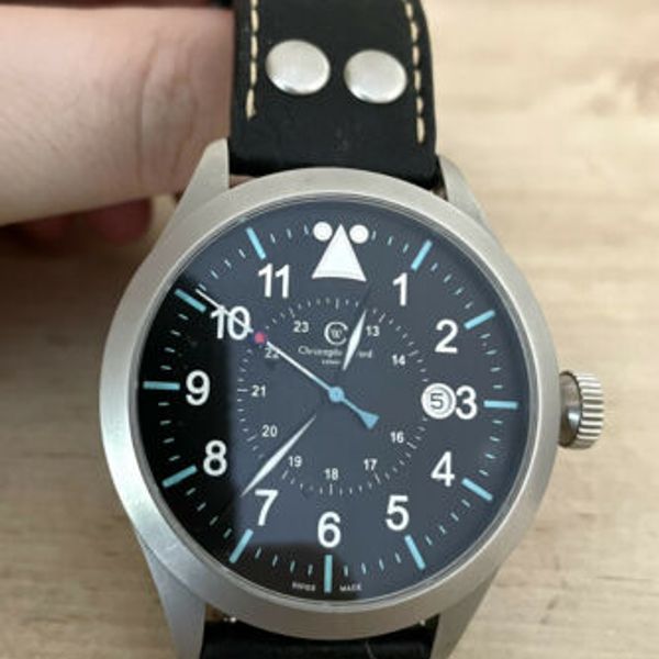 Christopher Ward C8 Pilot MK1 Leather, Swiss, Date Indicator, Automatic ...