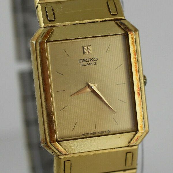 Vintage Seiko 7430 – 5470 Quartz Mens Stainless Steel Gold Tone Dress Watch | WatchCharts ...