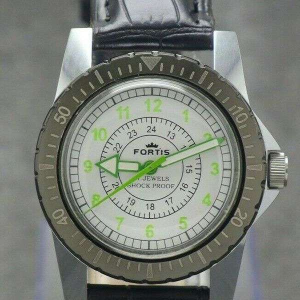 Fortis Diver Style (Fixed Bezel) Swiss Hand Winding Movement cal. FHF ...