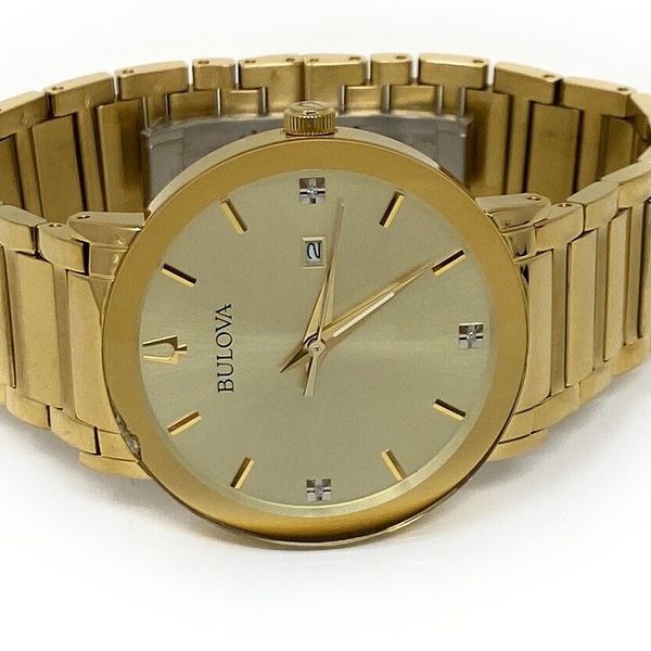 Bulova Futuro 97D115 Men's Watch Gold Tone Date Window - Chipped ...