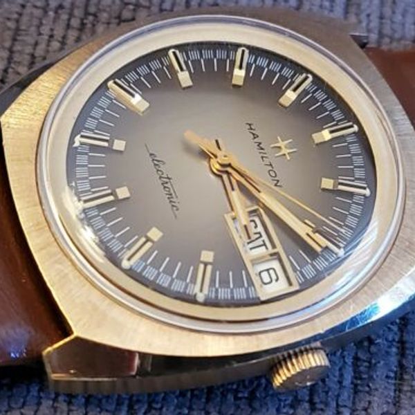 Vintage Hamilton "Electronic" watch, fancy dial 7 Jewel, all original ...