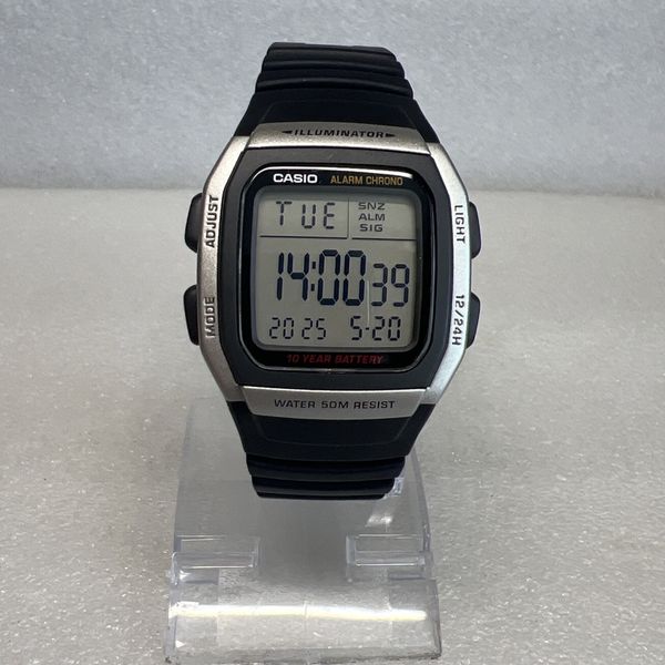 CASIO W-96H-1AVES MENS DIGITAL QUARTZ WATCH W/ BATTERY TIMER ALARM LED ...