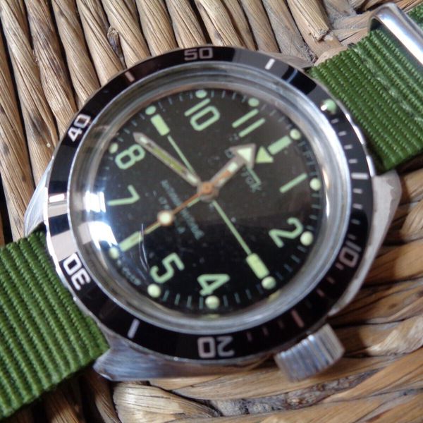 Vostok Amphibia Russian military vintage watch with sniper dial ...