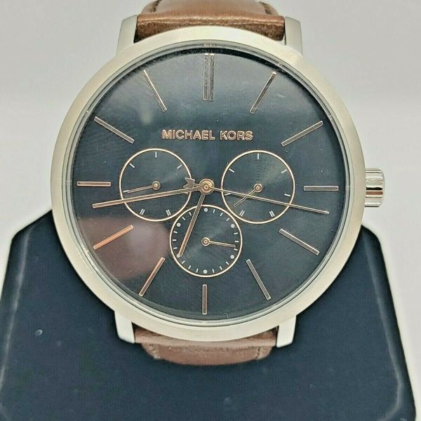 Michael Kors Stainless Steel Leather Men's Watch MK8842 | WatchCharts ...