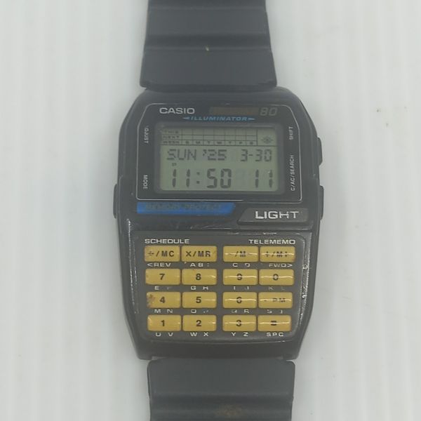 VINTAGE CASIO DBC-81. DATABANK-80 CALCULATOR WATCH. Working, But Needs ...