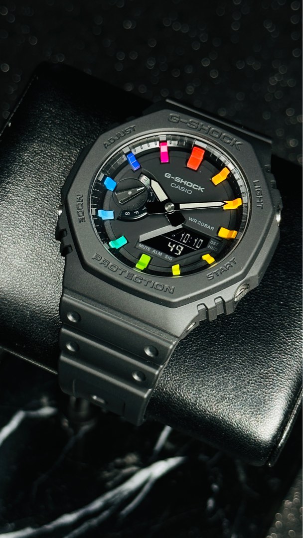 G-SHOCK GA-2100 Rainbow , Rainbow index , Rainbow hour markers , GA ...
