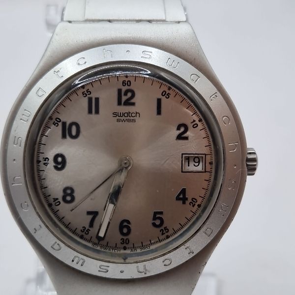 Vintage SWATCH MEN's Watch Original QUARTZ BLACK DIAL AG-2002 FULLY ...