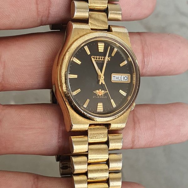 Vintage Citizen Automatic 21 Jewels Stainless Steel watch Black Dial For Mens | WatchCharts ...