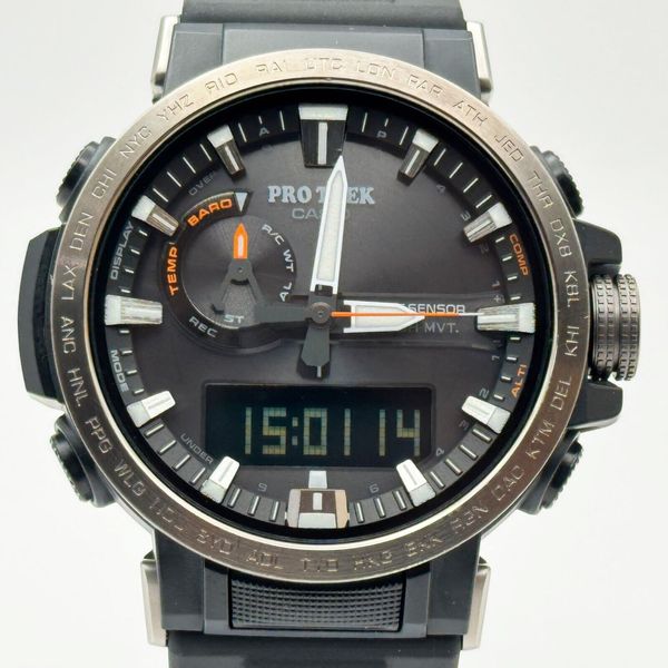 Near Mint CASIO PRO TREK PRW-60Y-1AJF Solar Radio Analog Digital Quartz Watch | WatchCharts ...