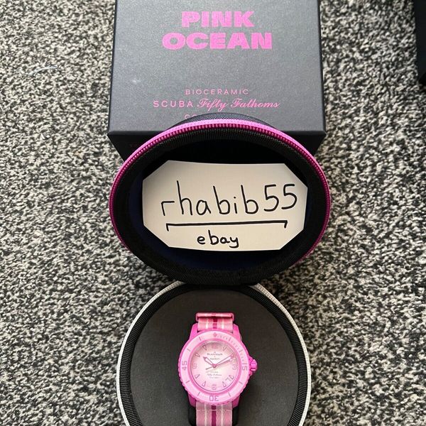 Swatch Blancpain Scuba Fifty Fathoms Divers Watch Pink Ocean Brand New ...