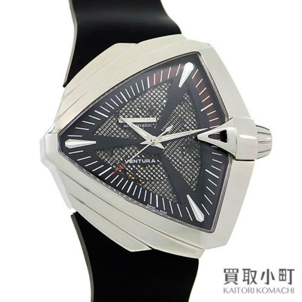 Hamilton Men's VENTURA XXL Black Dial Black Rubber Watch H24655331 ...