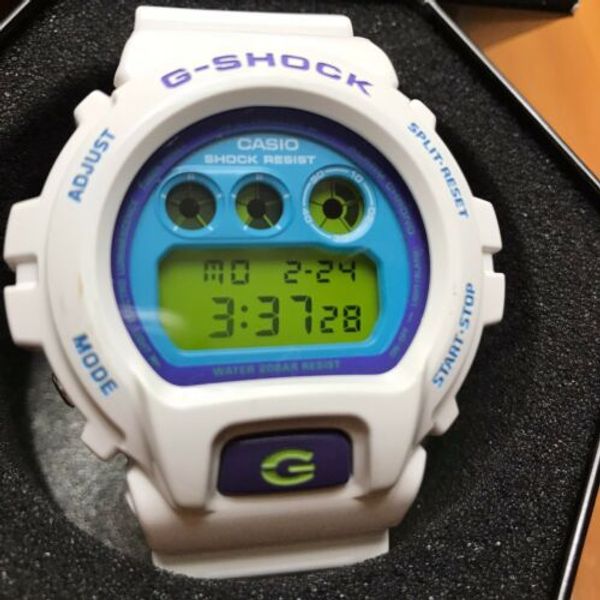 EUC! CASIO G-SHOCK DW-6900CS White Turquoise Purple Digital Men’s Watch ...