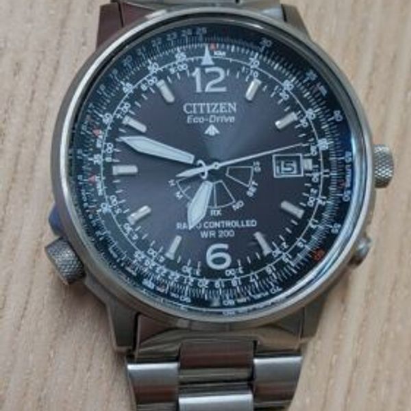 RARE Citizen Eco-drive AS2020-53E Nighthawk watch Radio Controlled ...