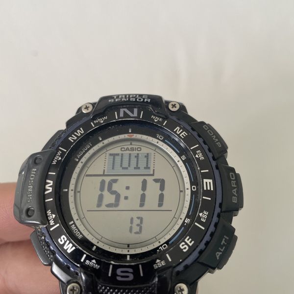 Casio Alti Baro Watch SGW-1000 3439 Super Illuminator Triple Needs New ...