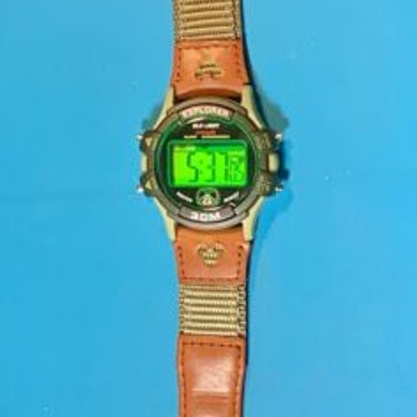 Vintage Timex Explorer Glo LIght Digital Watch New Battery Disney ...
