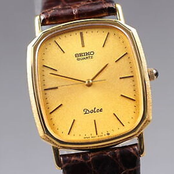 New Battery [N MINT] Vintage Seiko Dolce 9521-5120 Gold Quartz Men's Watch JAPAN | WatchCharts ...