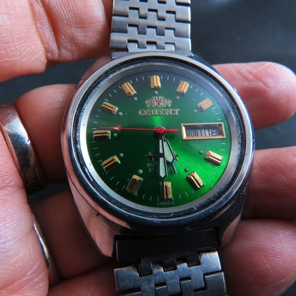 Japan Orient Three Star Daydate Automatic Men Watch (Need Service ...