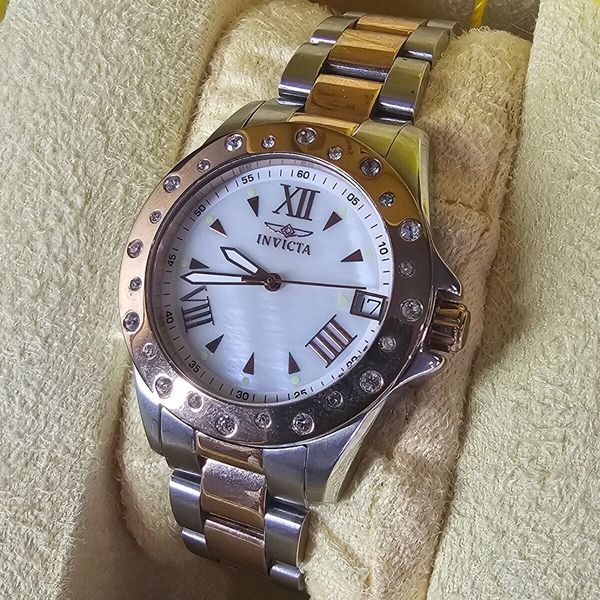 Women's Invicta Angel Lady 12856 Quartz Watch 33mm Stainless Steel Pre ...