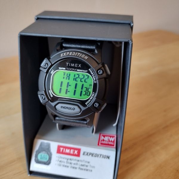 Timex Expedition Men's Watch, Chronograph/Alarm/Timer, Indiglo, 100M WR ...