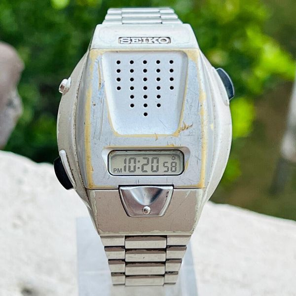 Vintage Rare Seiko A980-4001 Time Talking Watch Digital Quartz Men's Wristwatch | WatchCharts ...