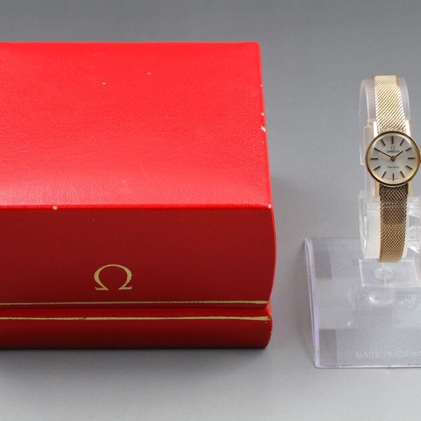 [MINT in BOX] Vintage OMEGA Geneve Cal.485 Gold Women Hand Winding ...