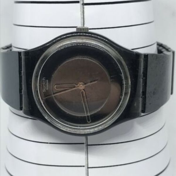 Swatch Ag 1998 Black Watch Stretch Band New Battery | WatchCharts ...