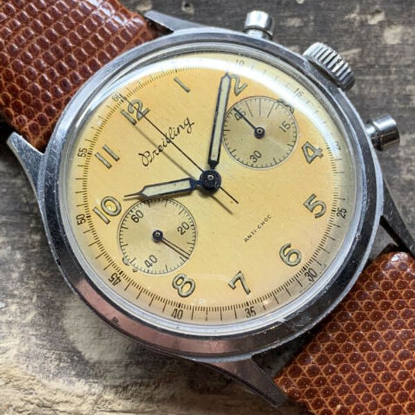 Rare Oversize 1940s Breitling Hermetic radium Dial Venus 175 Pre ...