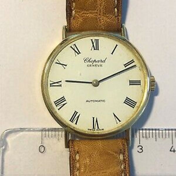 LUC Chopard men 18ct gold microrotor automatic movement working watch ...