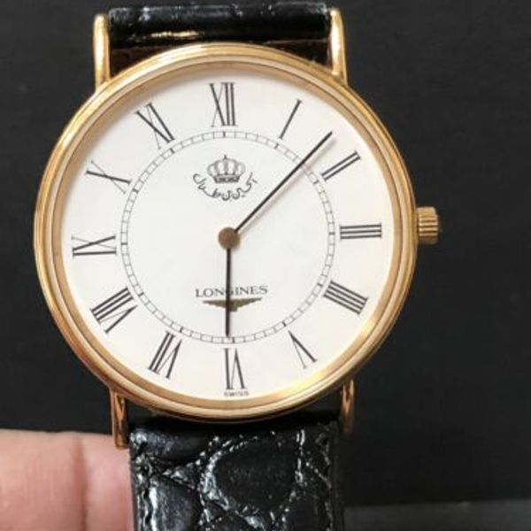 Rare LONGINES Quartz WATCH Jordan King Hussein Bin Talal Gold Plated ...