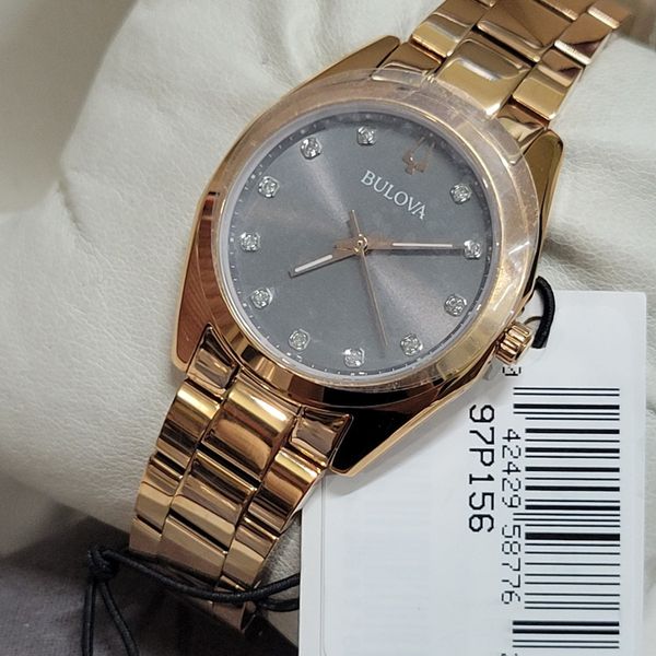NWT Ladies Bulova Rose Gold With Diamonds | WatchCharts Marketplace