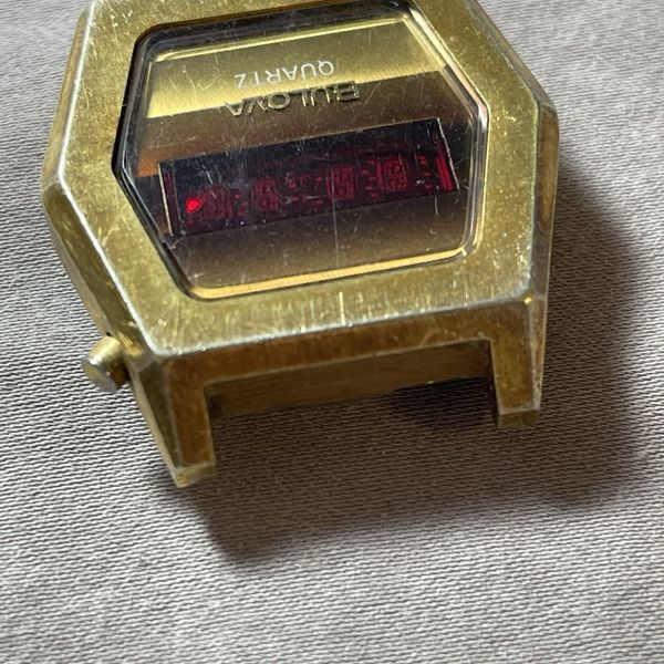 Bulova Hexagon Quartz Red LED Digital Vintage Watch Parts Repair Lot ...