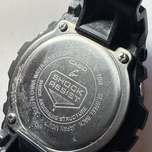 Casio G-SHOCK 5158 Men's Black & Red Military Watch G-100 | WatchCharts ...