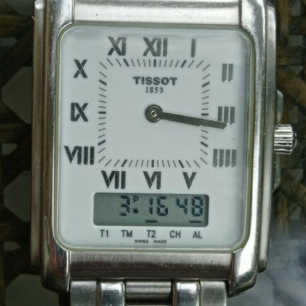 Watch TISSOT Two Timer-Analog/Digital-Swiss-Quartz-Vintage Watch ...