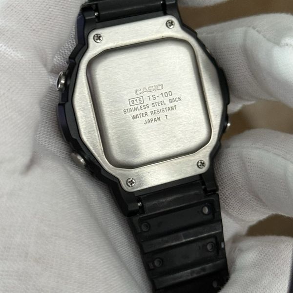 Vintage Casio TS-100 World Time Thermometer Menâ s Digital Sports Watch ...