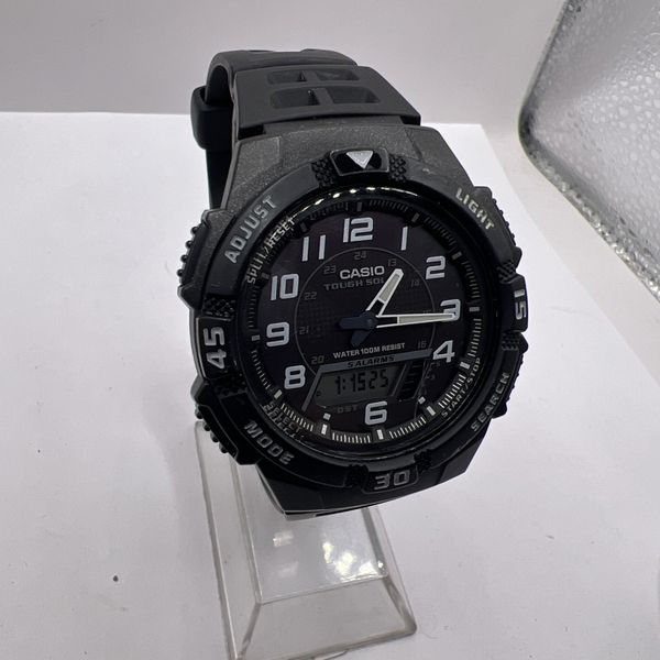 CASIO Watch Solar Collection 5208 AQ-S800W Men's Black Digital Solar ...