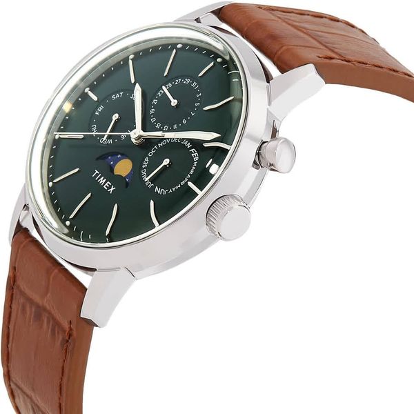Timex Brown Mens Multi Dial Watch Marlin Moonphase TW2W51000 ...