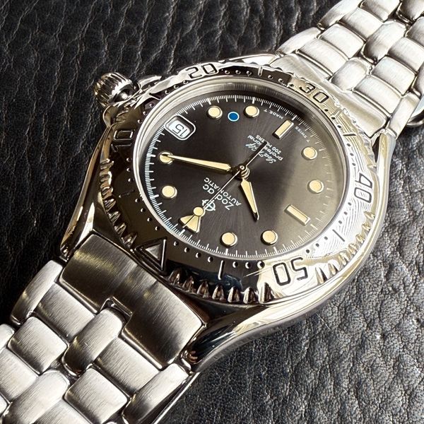 ZODIAC VINTAGE SEA WOLF BLUE POINT BLUE DOT 506.55.45 (BIG VAR. 513.55. ...