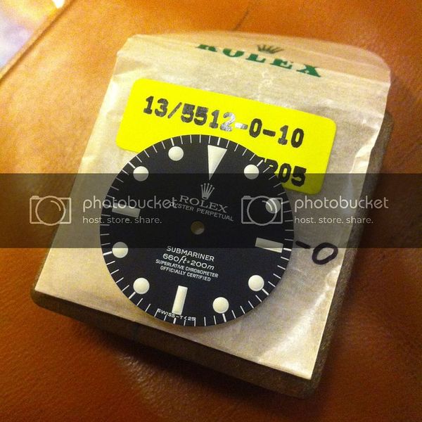 Fs: NOS 5512 submariner MAXI dial - complete with hands | WatchCharts