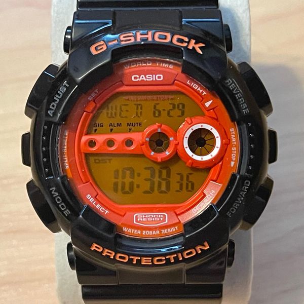 [WTS] Casio G-Shock GD-100HC-1 Black Orange Red XL Digital Watch ...
