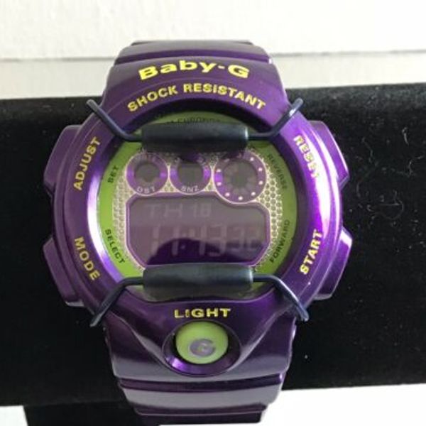 Casio Baby G BG-1005M Watch Purple Lustre & Lime Silicone Strap ...