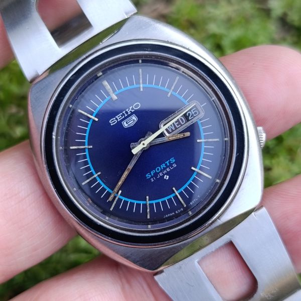 Vintage Seiko 5 Sports Automatic 6319-8070 Day/Date Mens Watch ...