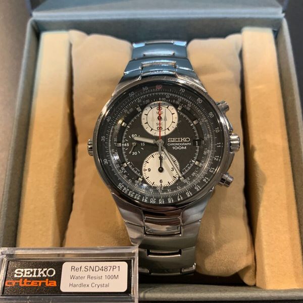 SEIKO Criteria series Chronograph Quartz 7T92-0EZ0 Panda Dial inner ...