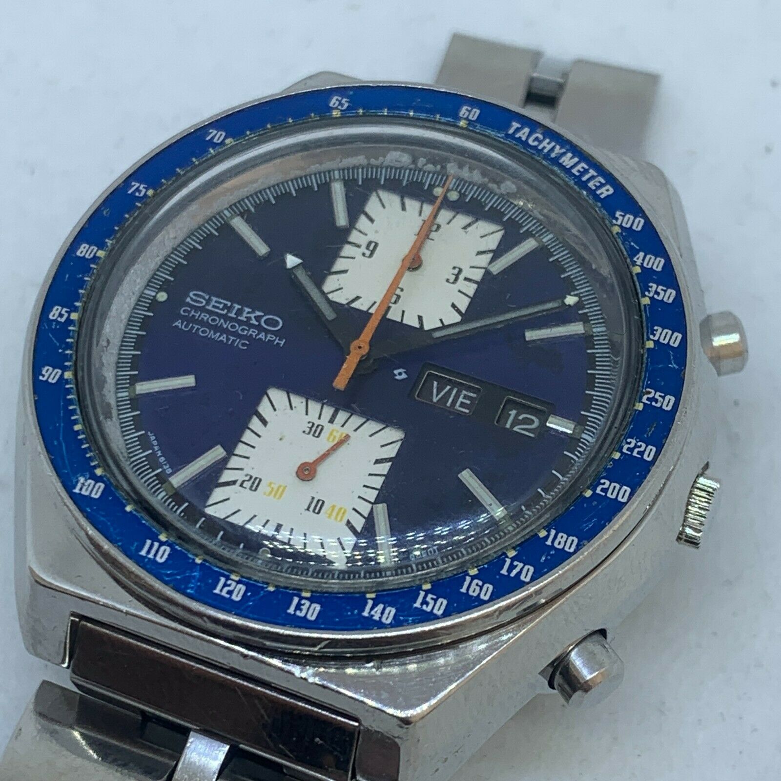 VINTAGE SEIKO KAKUME AUTOMATIC CHRONOGRAPH BLUE REF 6138-0030 | WatchCharts