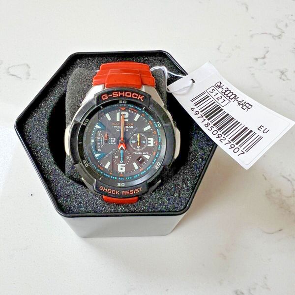 CASIO G-SHOCK Orange Strap Radio Controlled Solar Powered Watch GW ...