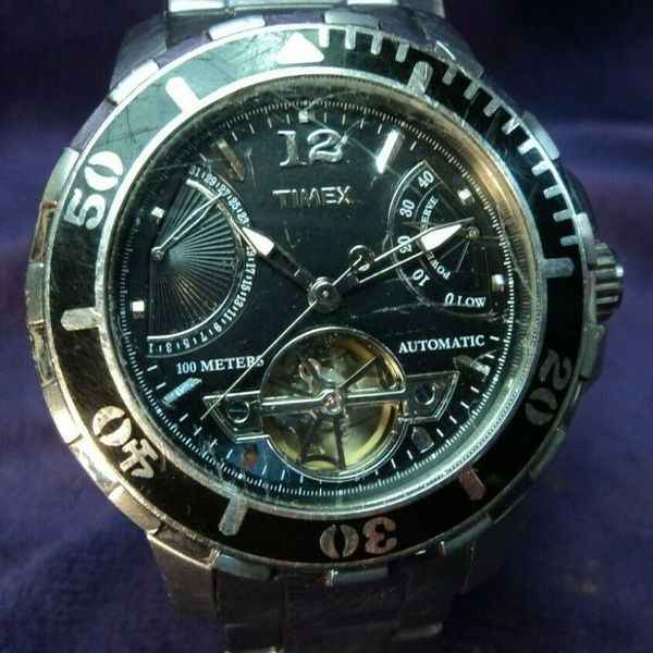 TIMEX T2M518~ 38 Jewel Retrograde Power Reserve Date Automatic ...