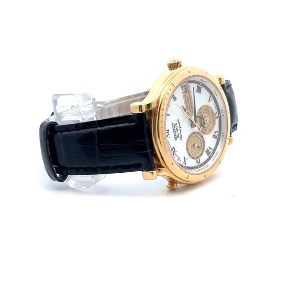 Seiko Age of Discovery Gold Tone Chronograph 2 Tone Dial Watch 6M23 ...