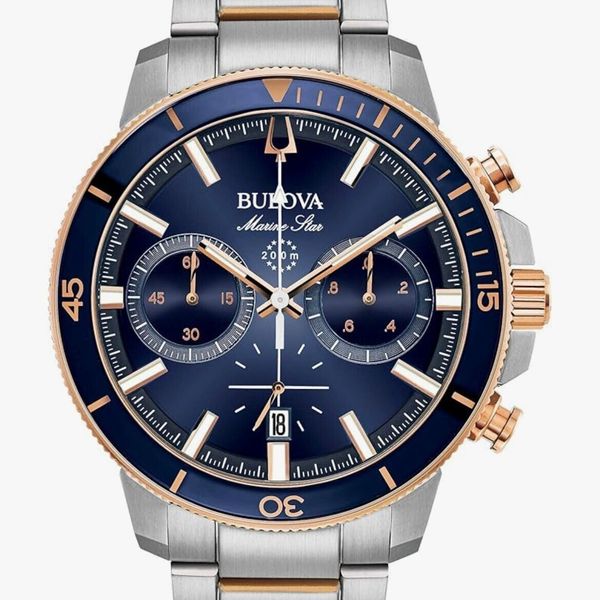 Bulova Marine Star 98B301 Chronograph Quartz 45 mm Two- Tone Men's ...